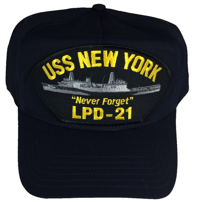 USS NEW YORK LPD-21 NEVER FORGET HAT USN NAVY SHIP 911 AMPHIBIOUS ...