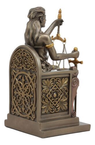 Seated Lady Justice Statue 8"Tall Greek Goddess La Justica Dike ...