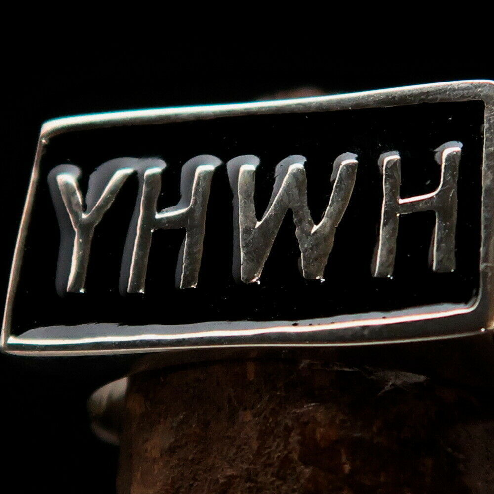 Perfectly crafted Men's Ring black YHWH Yahweh God of Israel - Sterling ...