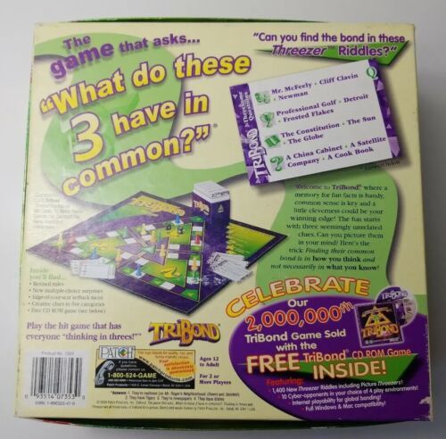 TriBond Board Game Diamond Edition 2000 Patch Products Family Fun ...