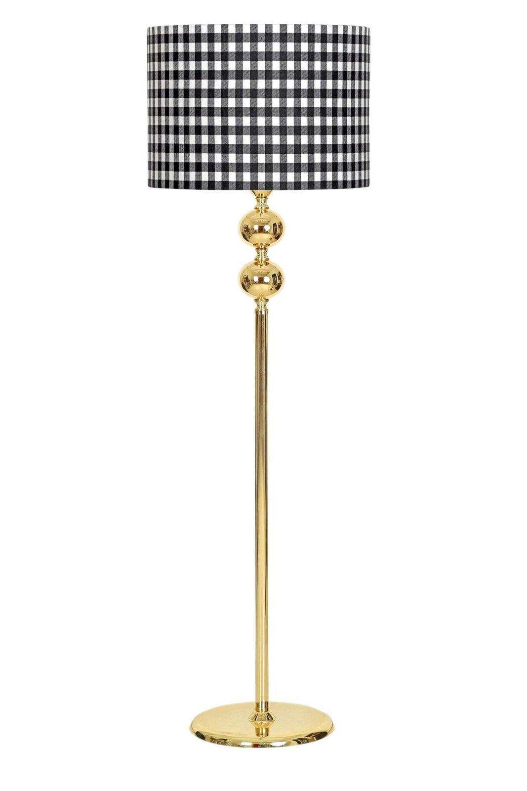 Cylinder Head Black Checker Gold Plated Double Sphere Metal Flat Single ...