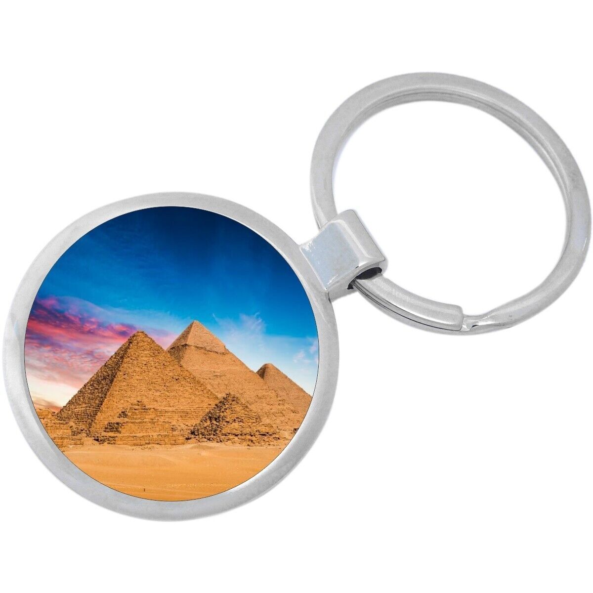 Egyptian Pyramids Keychain - Includes 1.25 Inch Loop for Keys or ...