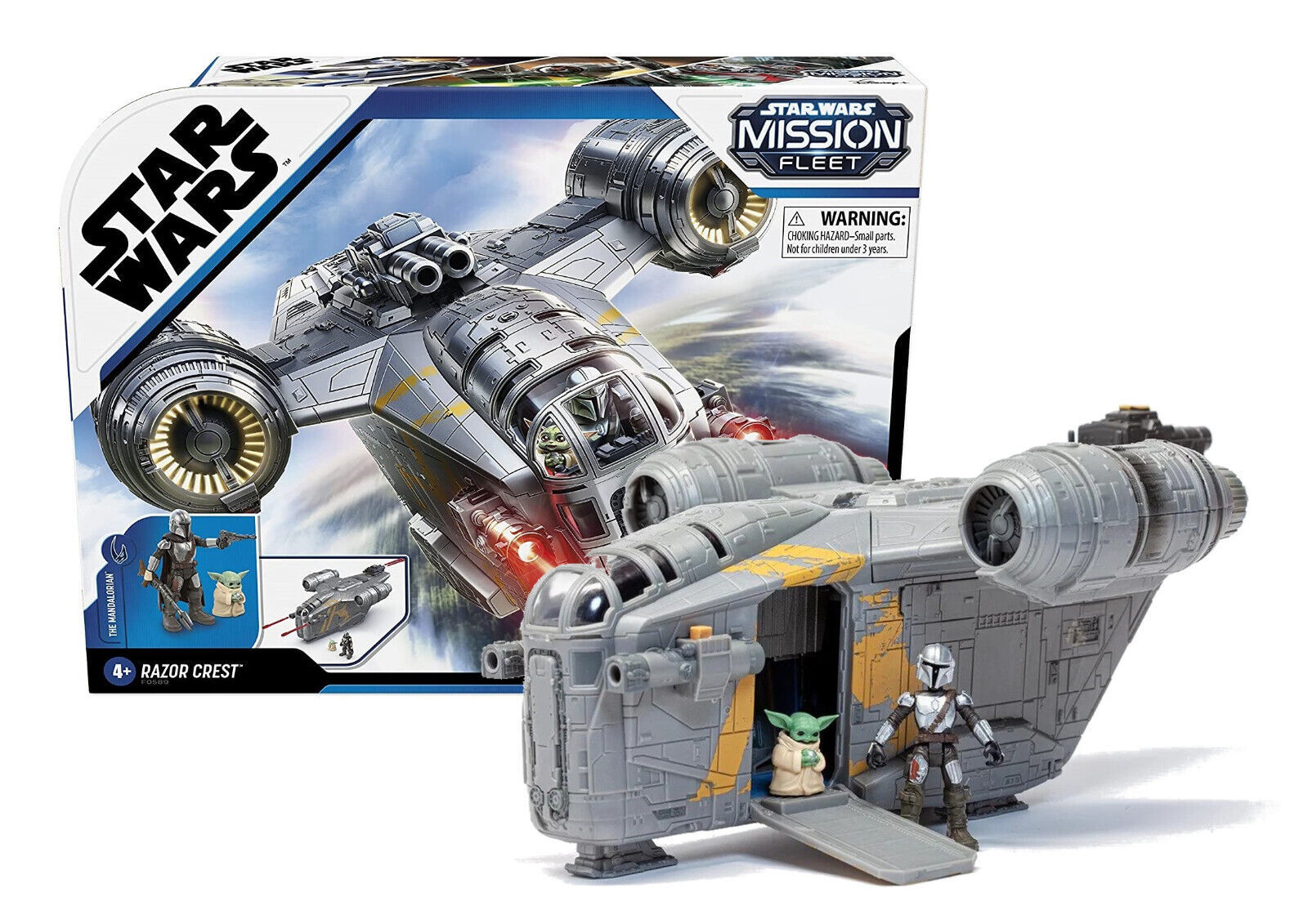 Star Wars Mission Fleet The Mandalorian Razor Crest 2.5" Figure & The ...