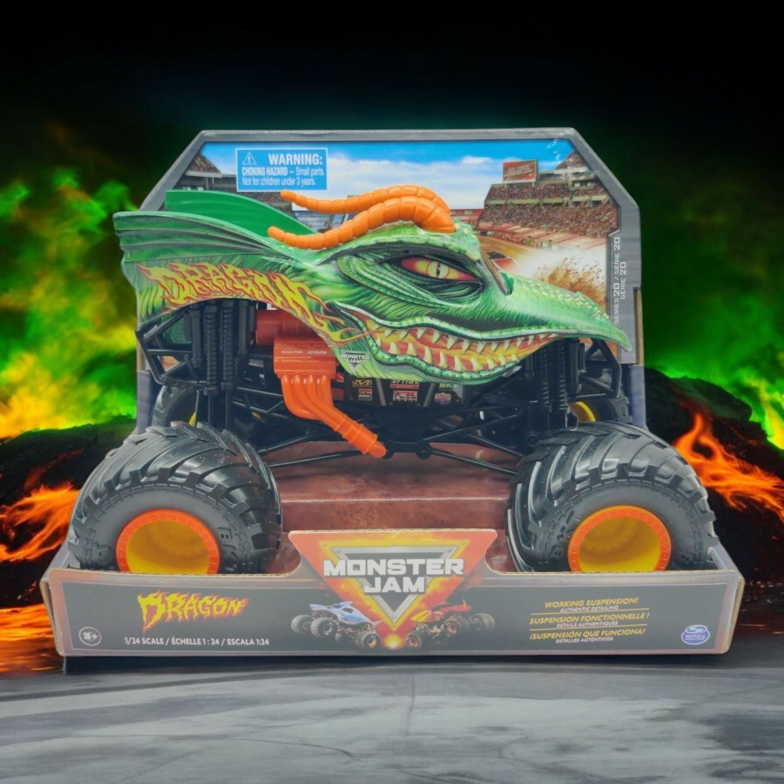 Monster Jam Official Dragon Monster Truck Collector Die-Cast Vehicle 1: ...