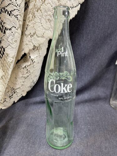 Vintage Coca Cola 1 Pint Green Bottle Beaumont, Texas Soda Bottle - Soda