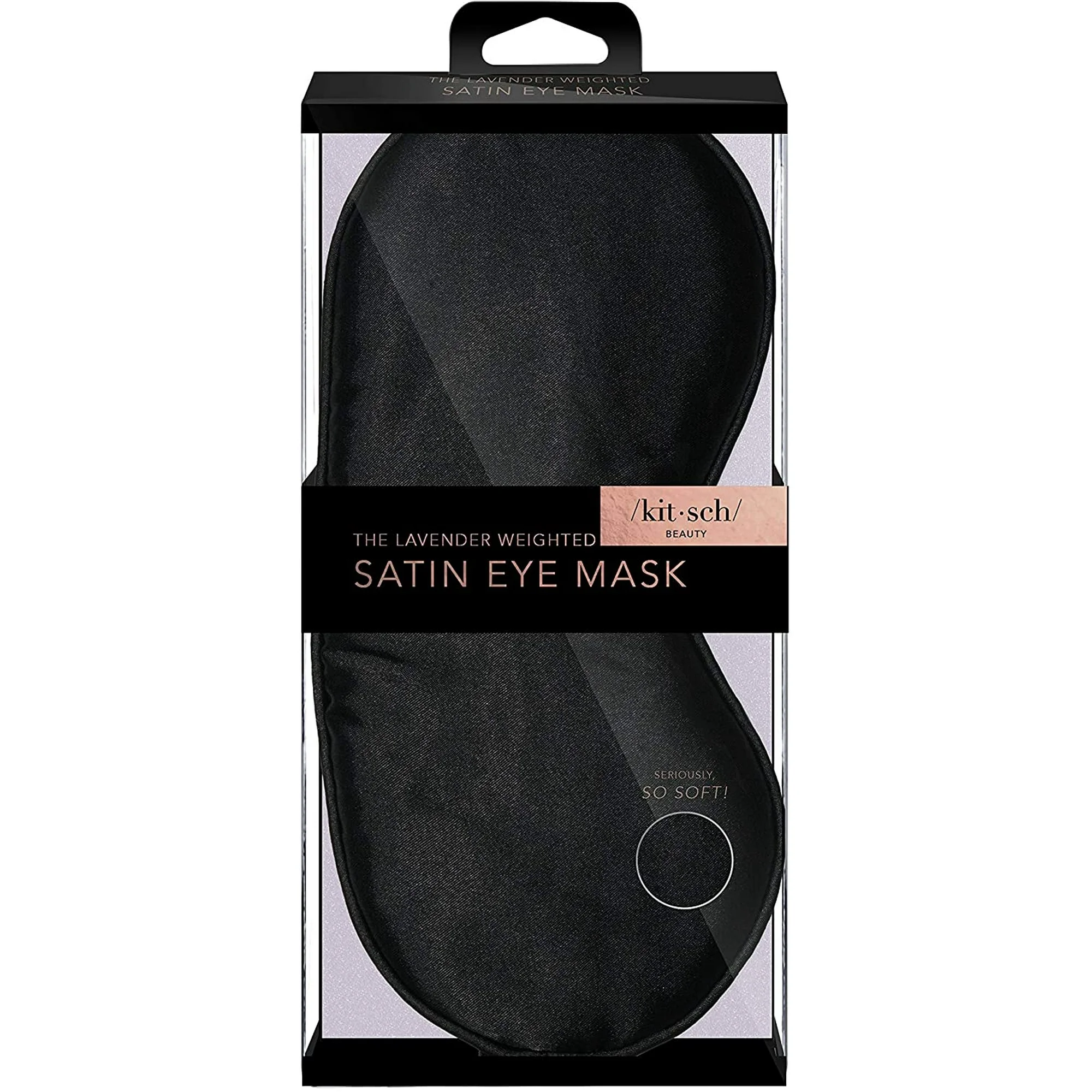 Kitsch Lavender Satin Sleep Eye Mask with Light Blocking, Black - Masks ...