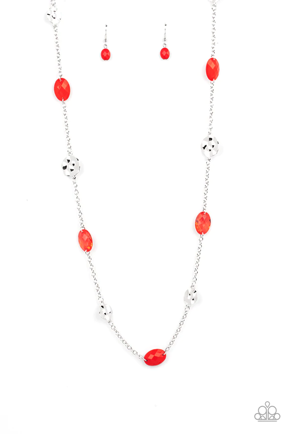 Hurricane season red necklace paparazzi store