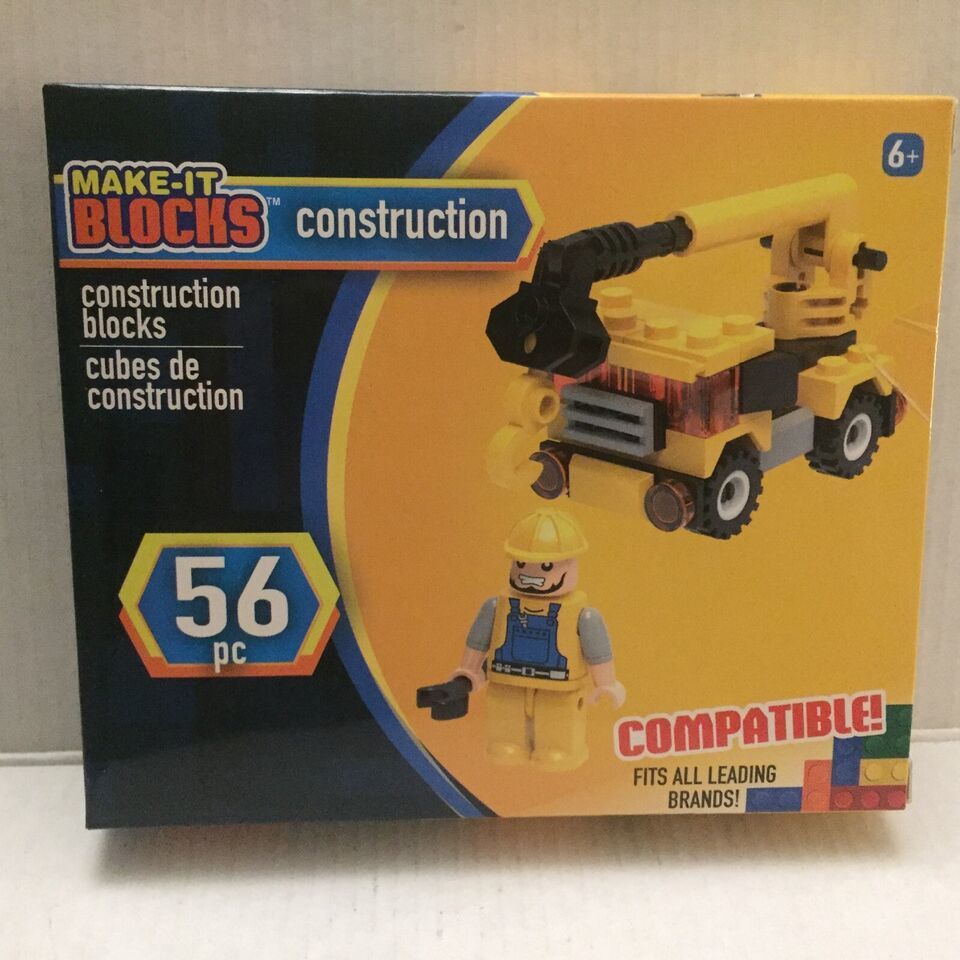 NEW Make It Blocks Construction Truck Set - 56 pieces - Building Toy ...