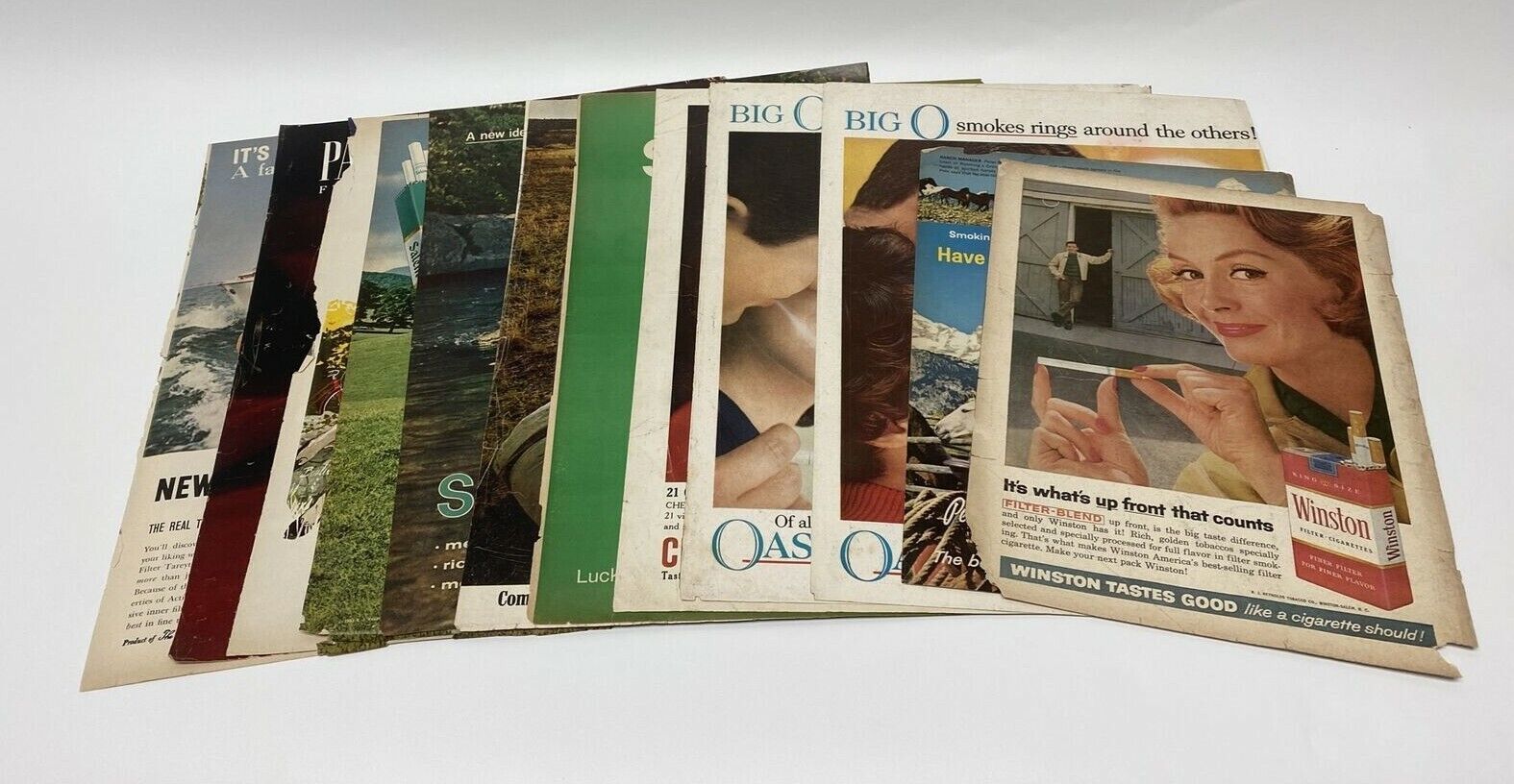 Lot 10 Vintage Cigarette Tobacco Magazine Print Ads 1970s - Other