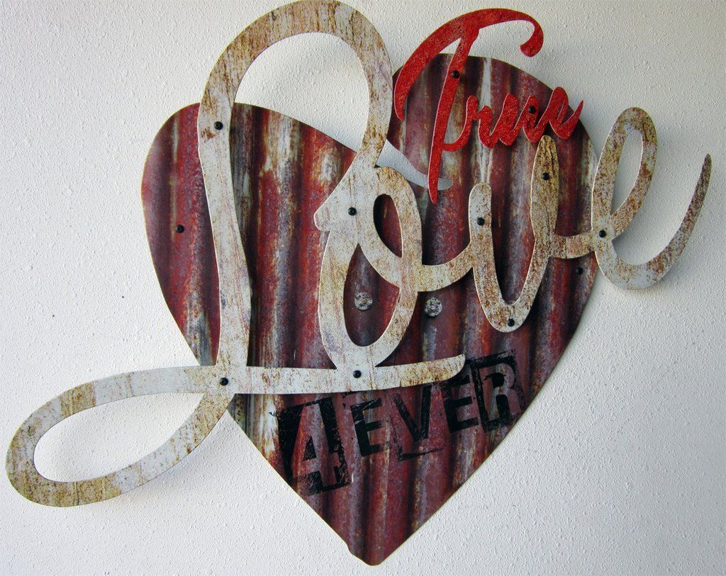 True Love 4 Ever 3D-Metal Signs - Sculptures & Figurines