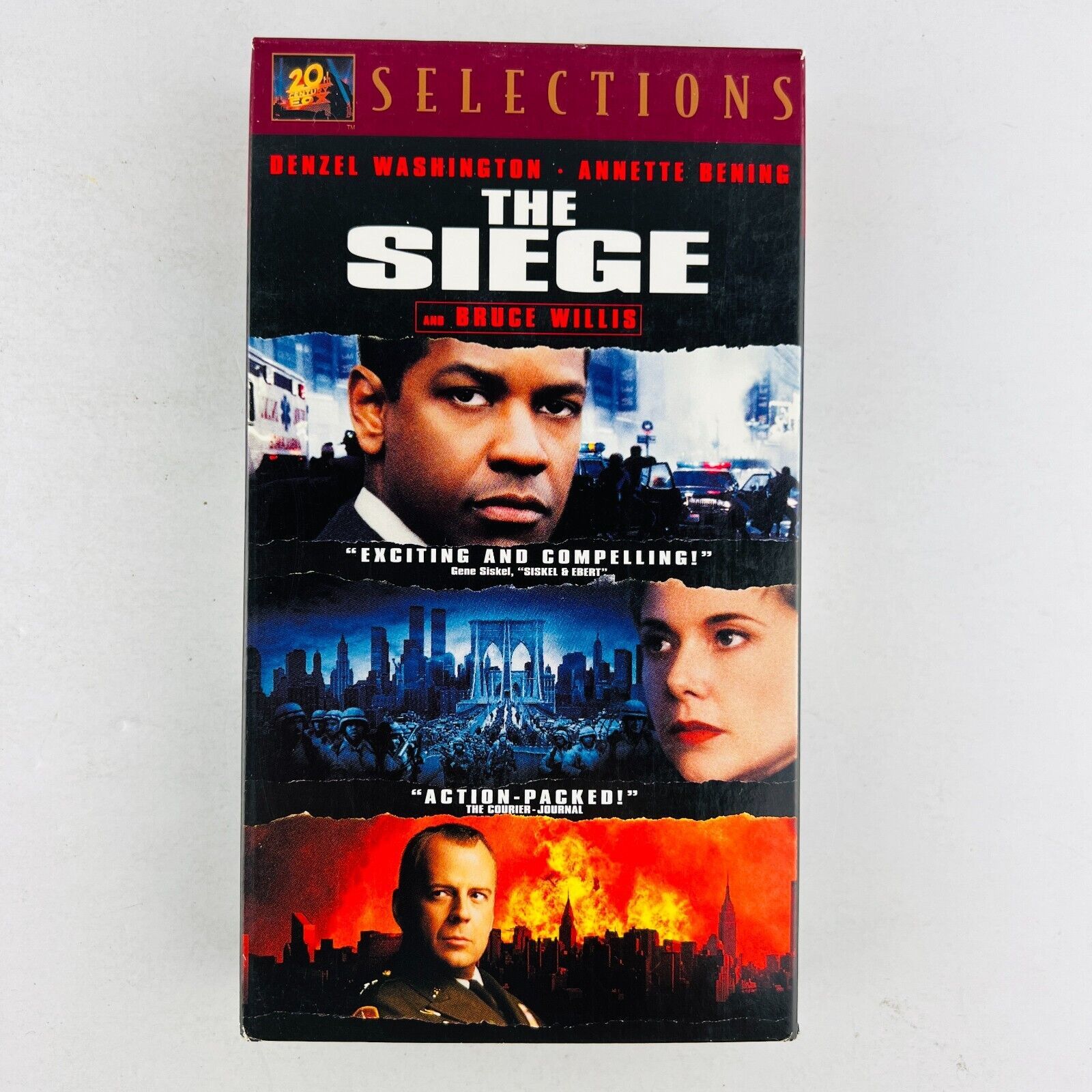 The Siege VHS Video Tape Denzel Washington, Bruce Willis, Annette ...