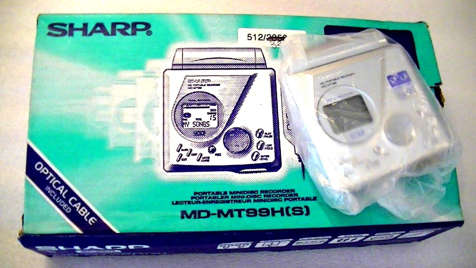 Restored VINTAGE SHARP MINIDISC WALKMAN RECORDER MODEL MD-MT99H, Works ...