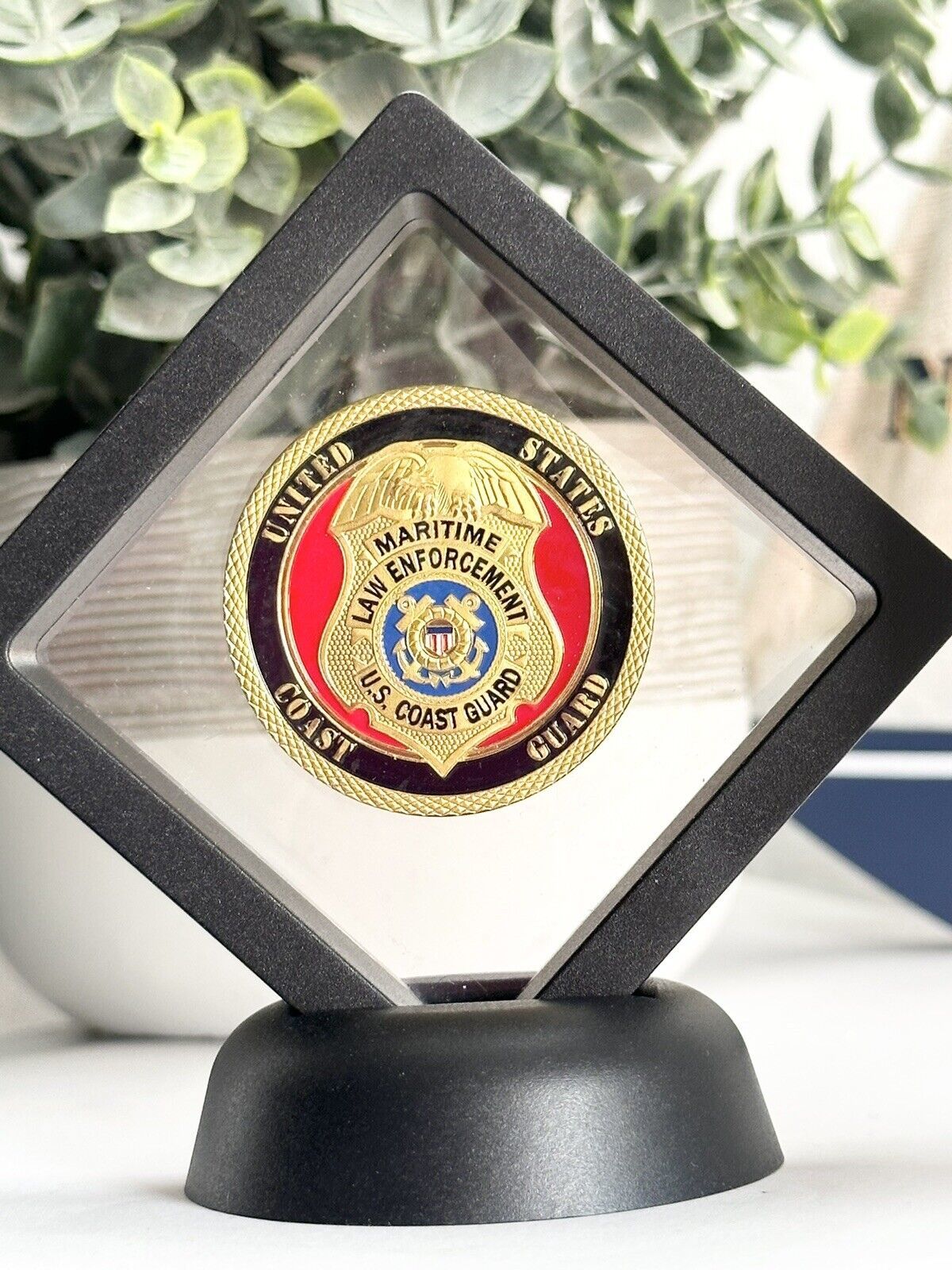 US COAST GUARD MARITIME LAW ENFORCEMENT Challenge Coin With 3D Display ...