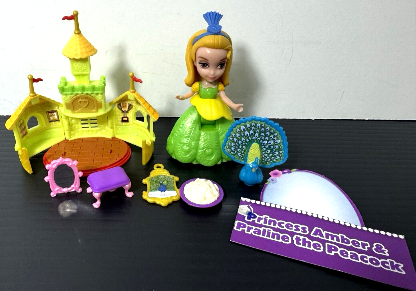 Mattel Disney Sofia the First Princess Amber & Praline the Peacock 2013 ...