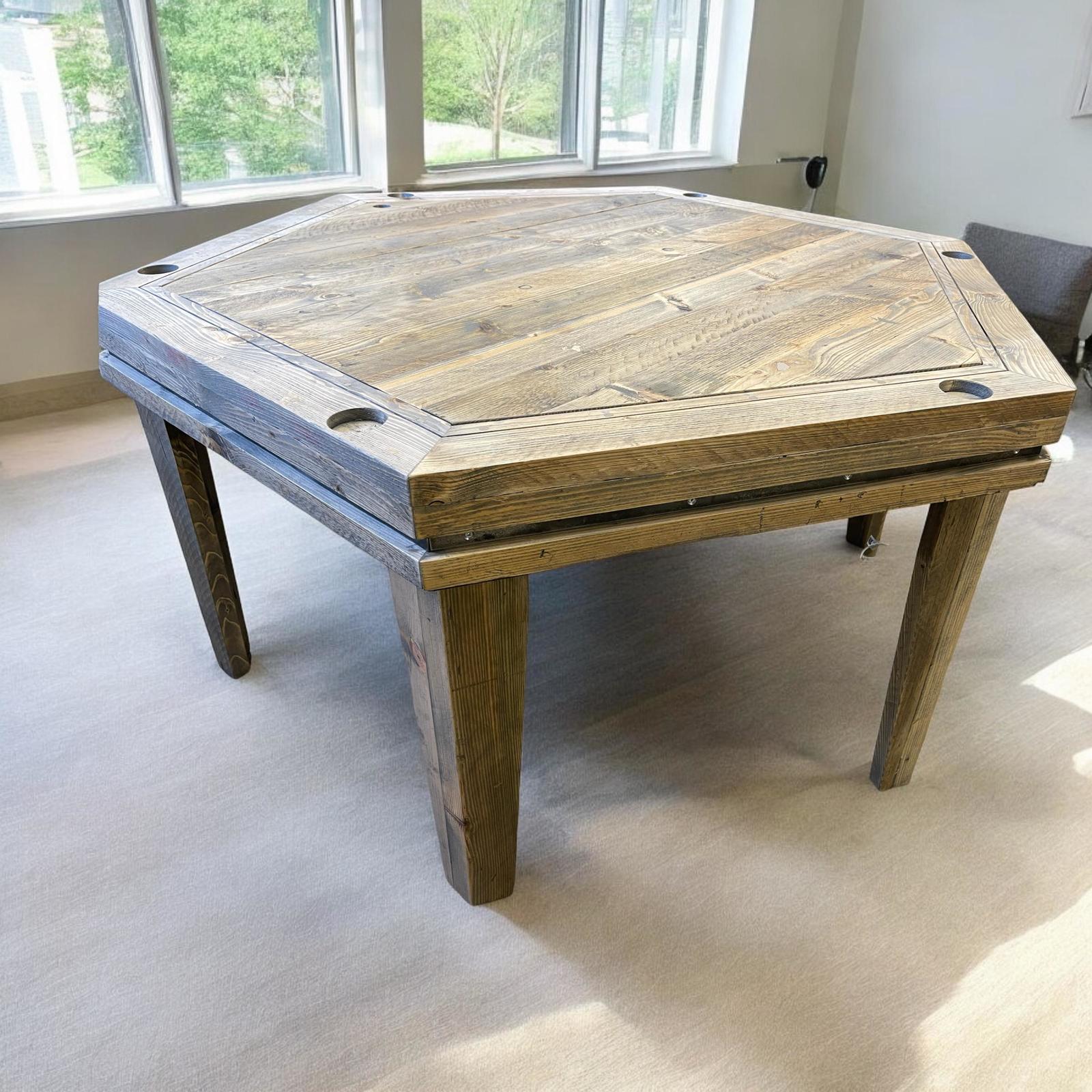 Hexagonal Gaming Table | D&D Pathfinder | Hexagon Table | Reclaimed ...