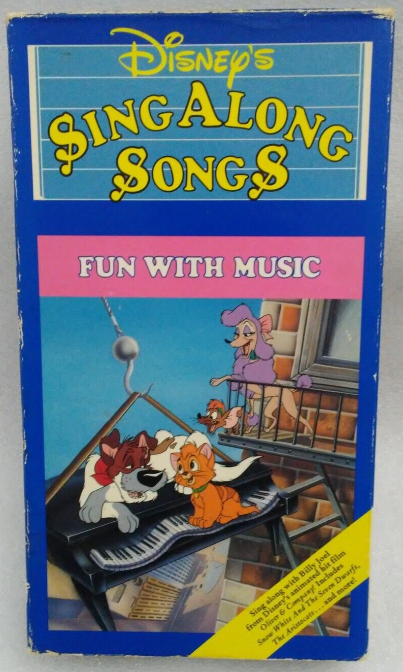 VHS Disneys Sing Along Songs - Fun With Music (VHS, 1989) - VHS Tapes