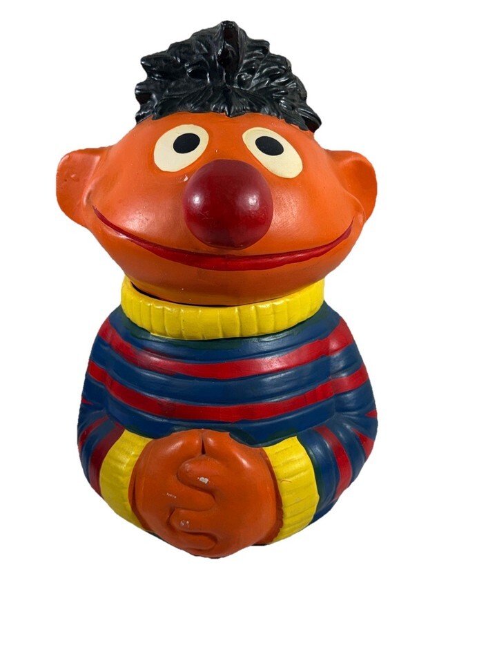 Vintage 12" Ernie Cookie Jar 1973 Sesame Street Jim Henson Muppets ...