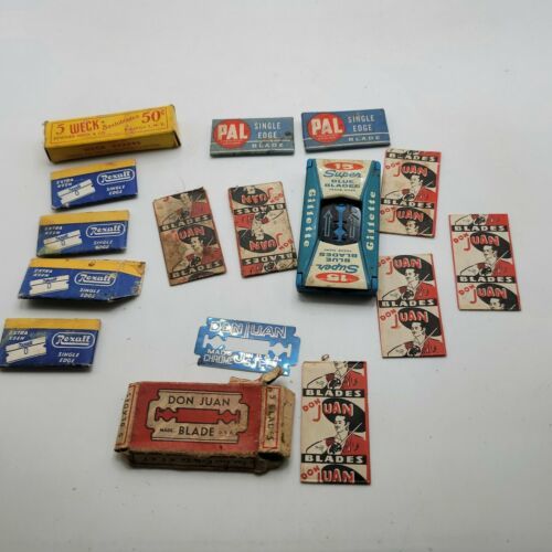 Vintage Various Razor blades Weck Sextoblades Rexall Don Juan Gillette ...