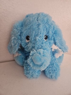 Toy Factory Blue Elephant Plush Stuffed Animal Fuzzy Furry Sitting 11 ...