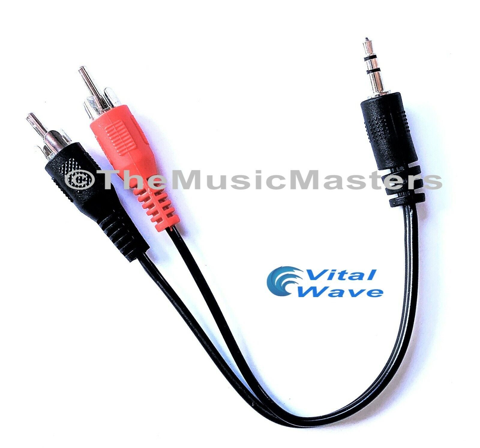 6 inch 3.5MM (1/8") Stereo Male to Dual RCA Plugs Premium Audio Cable ...