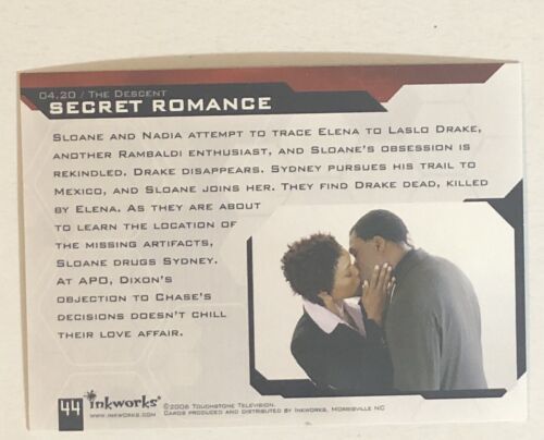 Alias Season 4 Trading Card Jennifer Garner #44 The Descent - Trading ...