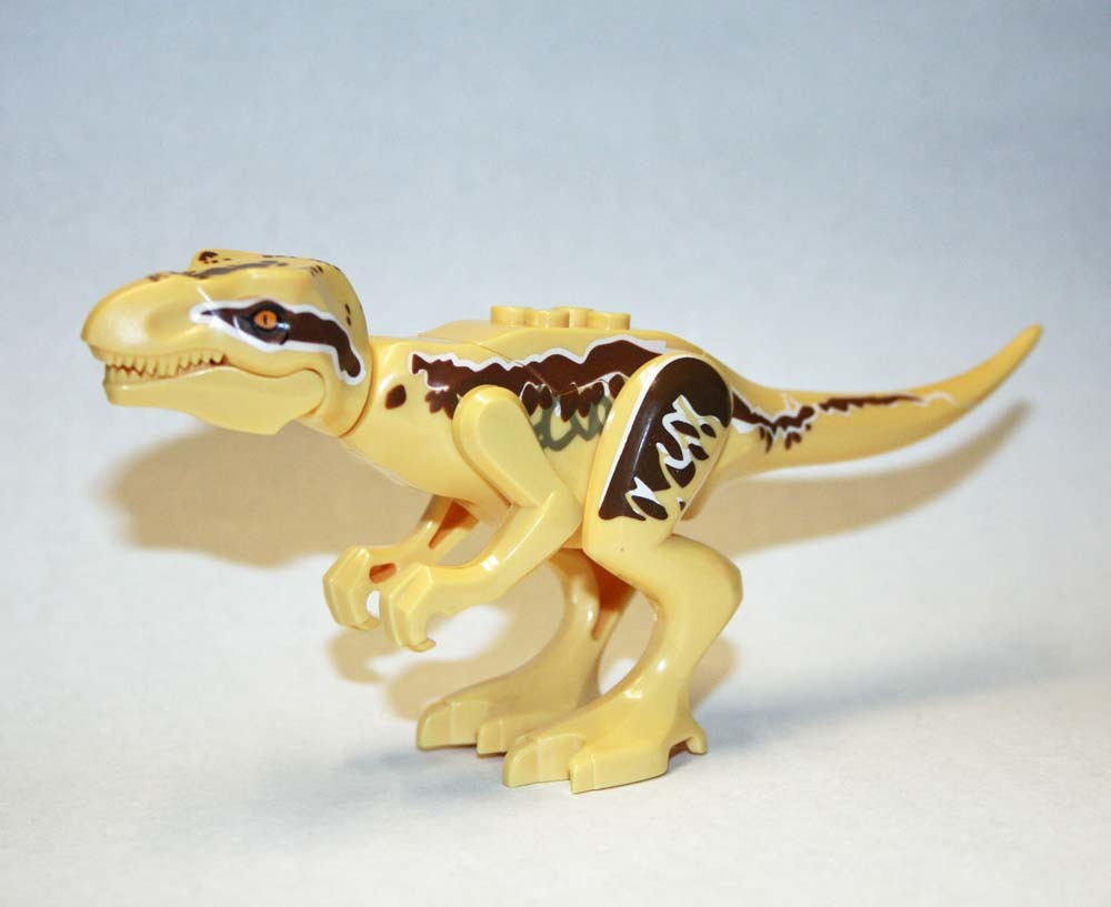 Building Block Tyrannosaurus Rex Tan Jurassic World dinosaur Minifigure ...
