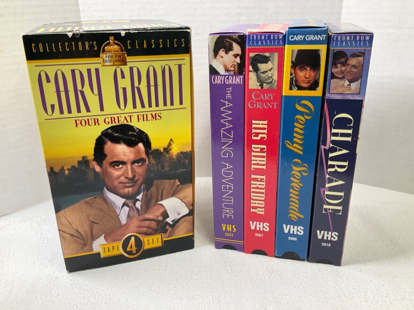 Box Set Of 4 Classic Gary Grant Movies VHS Tapes 1998 - VHS Tapes