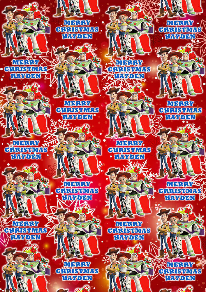 TOY STORY Personalised Christmas Gift Wrap - Disney Toy Story Wrapping ...