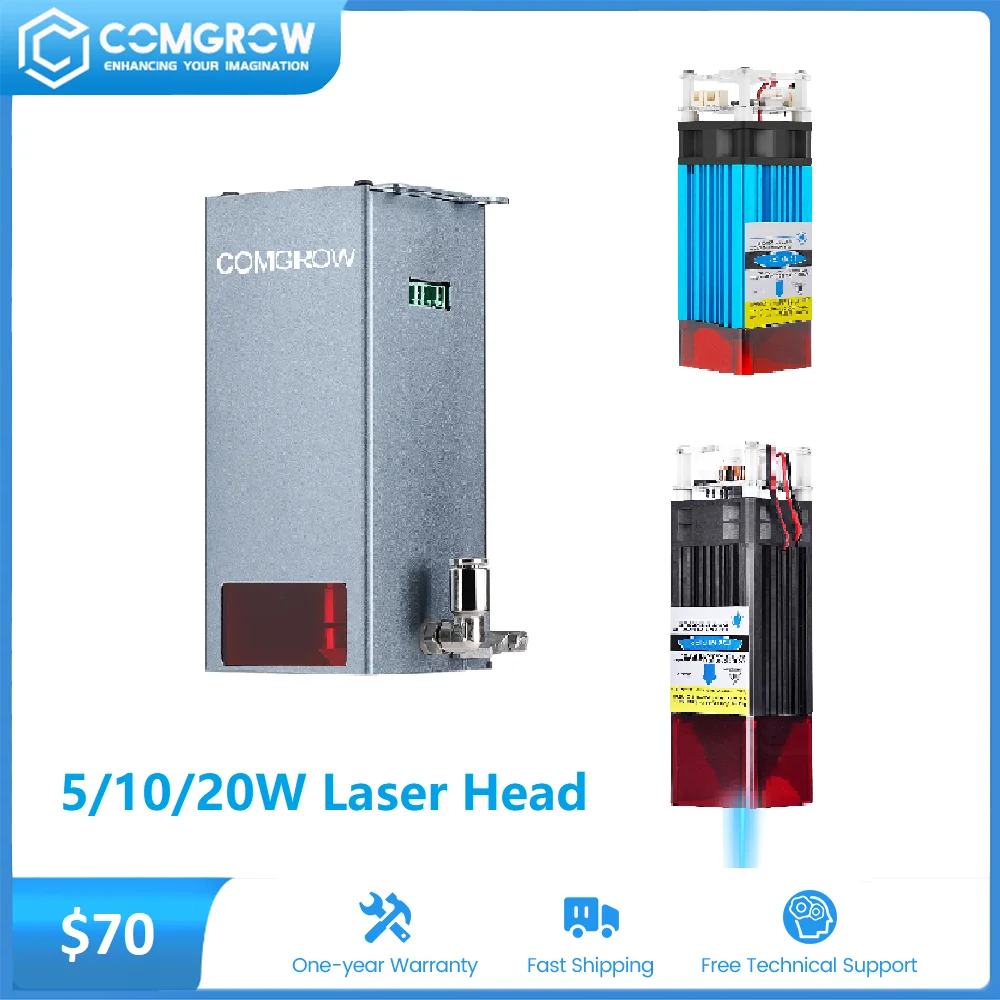 COMGROW 5/10/20W Laser Head High-power FAC Compressed Laser Module For ...
