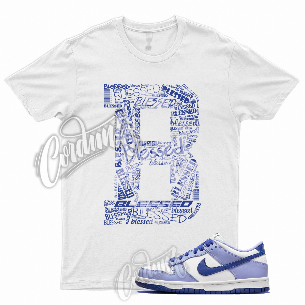 BLS T Shirt for Dunk Low Blueberry Thistle Lapis Blue Iron Blazer Mid ...
