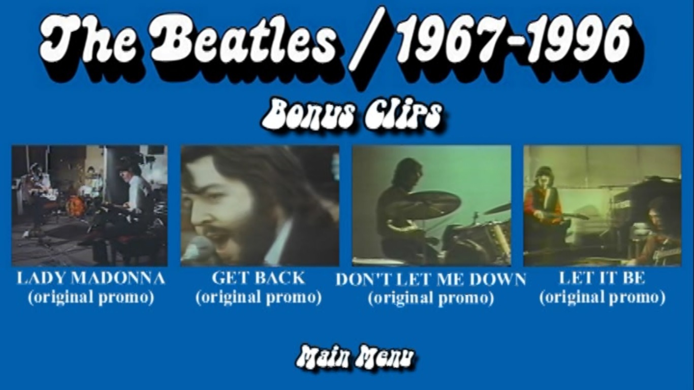 The Beatles 1967-1996 DVD Promo Video Collection Let It Be Hey Jude ...