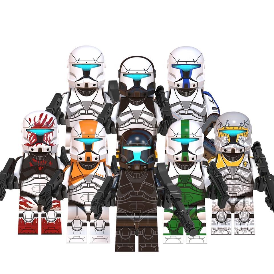 8pcs Star Wars Clone Commando Boss Fixer Sev Commander Voca Gregor ...