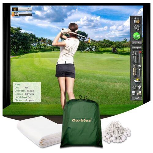 Golf Simulator Impact Screen, Premium Triple Layer Launch Monitor ...
