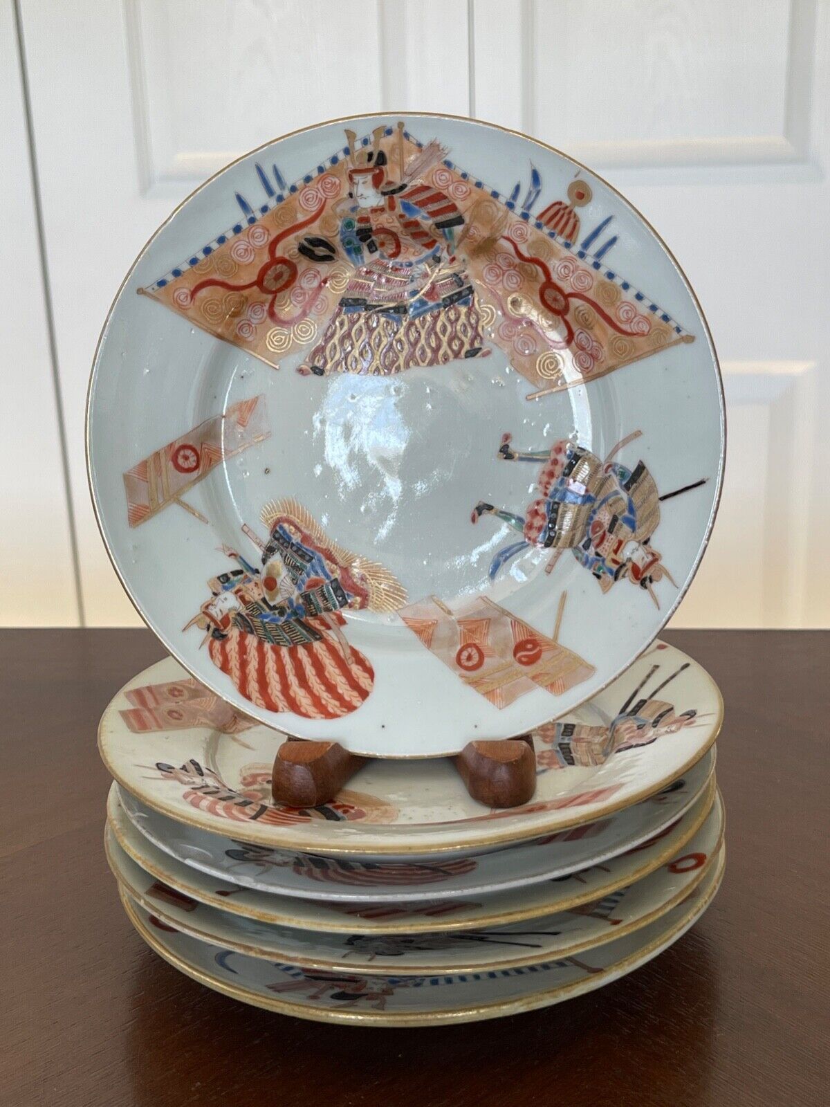 Antique Japanese Hichozan Fukagawa Meiji Period Samurai Warrior Imari ...