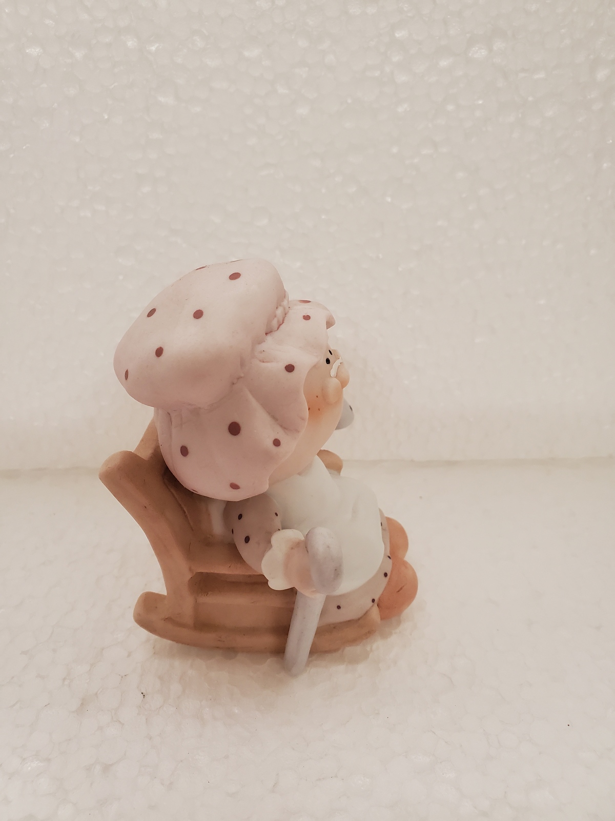 Bumpkins Ceramic Figure Grandma in rocker with Cane and Horn ...
