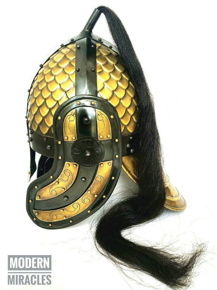 Casco romano de latón medieval antiguo casco espartano armadura réplica ...