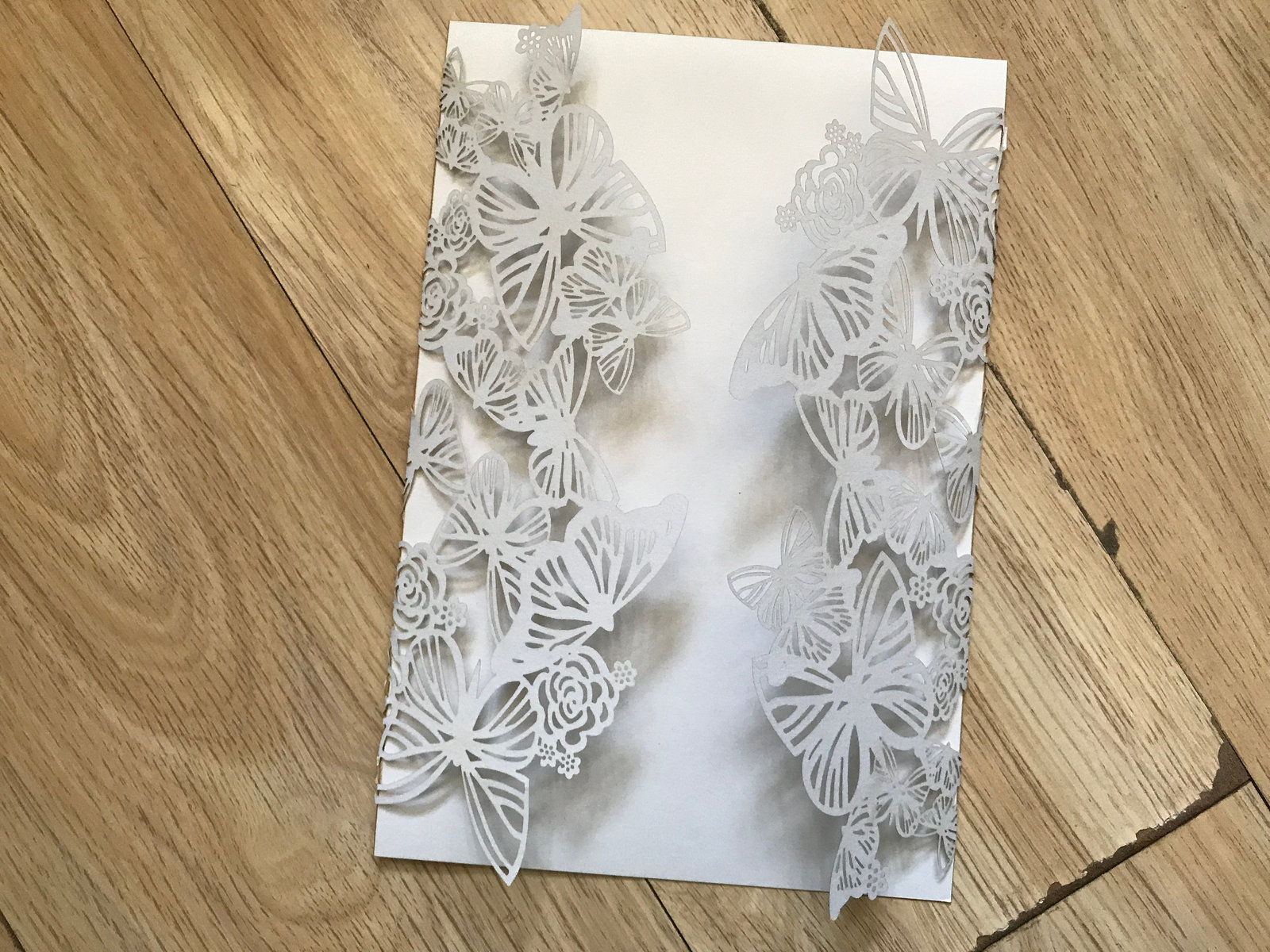 50pcs Pearl Butterfly Laser Cut Wedding Card,custom laser cut Wedding ...