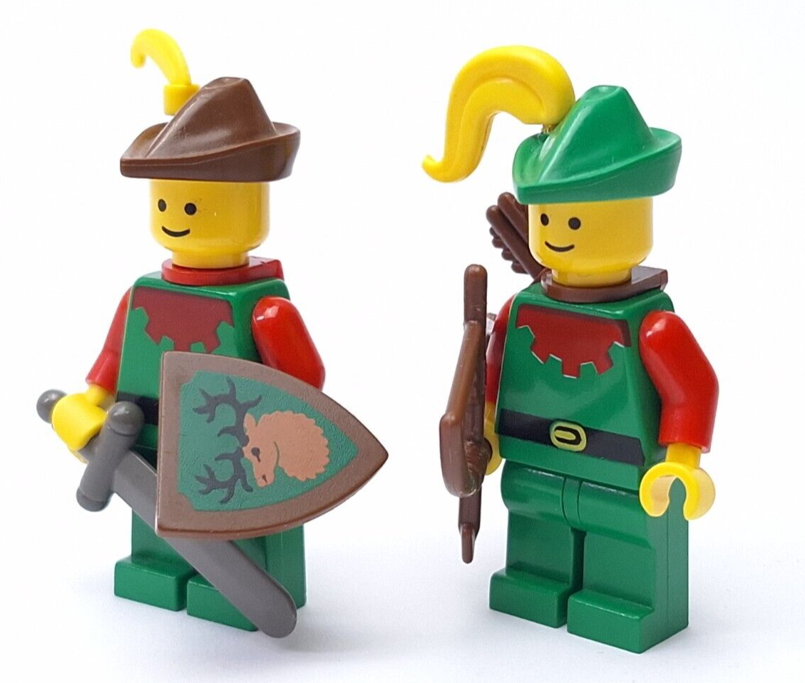 Lego Vintage Castle lot 2 Forestman w/Plumes Forest Men Minifigures ...