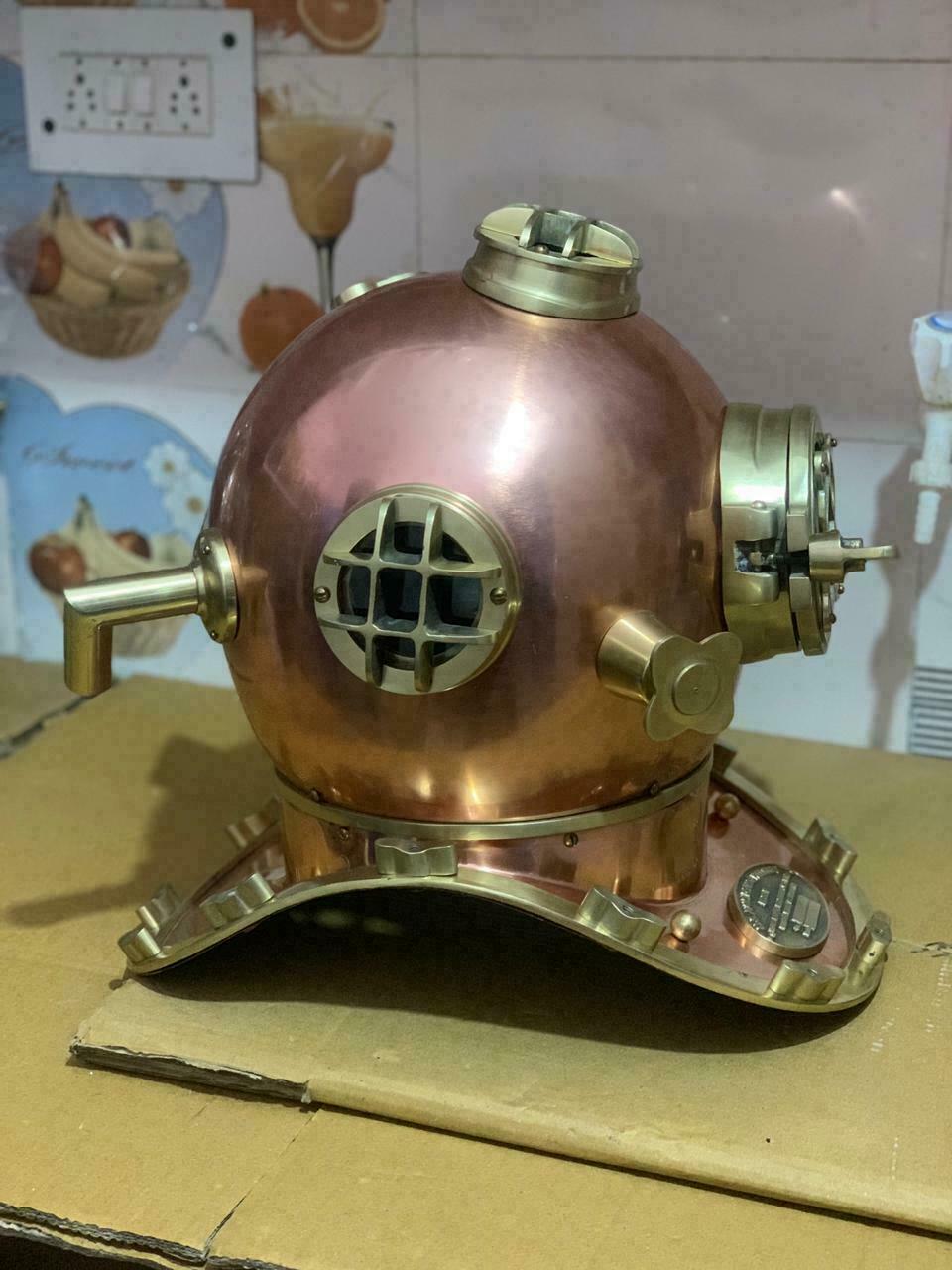 Vintage US navy diving helmet antique divers helmet full size for home ...