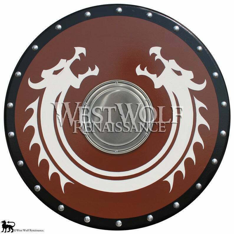 Viking Dragon Shield Jormungandr the Midgard Serpent Norse Mythology ...