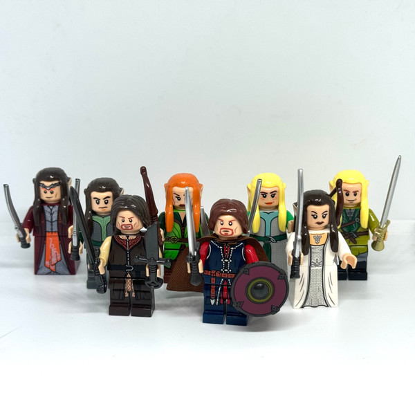 Lord Of The Rings Set Of 8 S Elves Theoden Aragorn Minifigure Packs ...