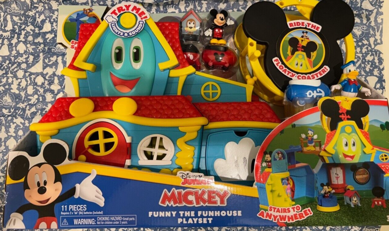 New Disney Mickey Mouse Funny the Funhouse Play Set - Action Figures