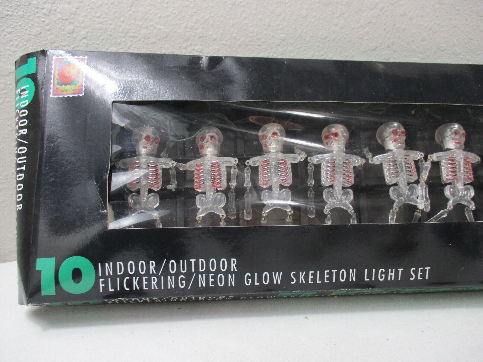 Vintage 1996 Flickering/Neon Glowing Skeleton Lights Indoor outdoor ...