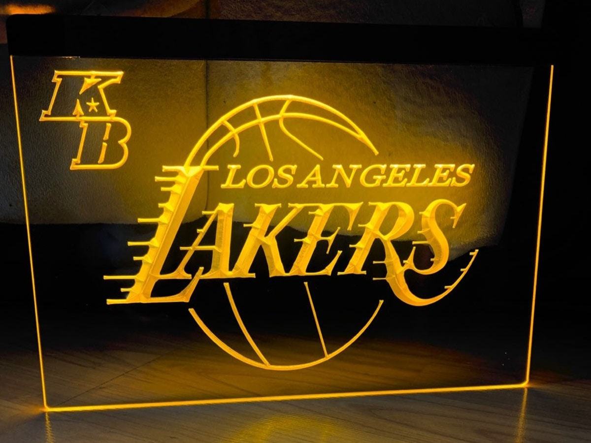Lakers KB LED Neon Sign Hang Signs Wall Home Decor, Room, Office, Club ...