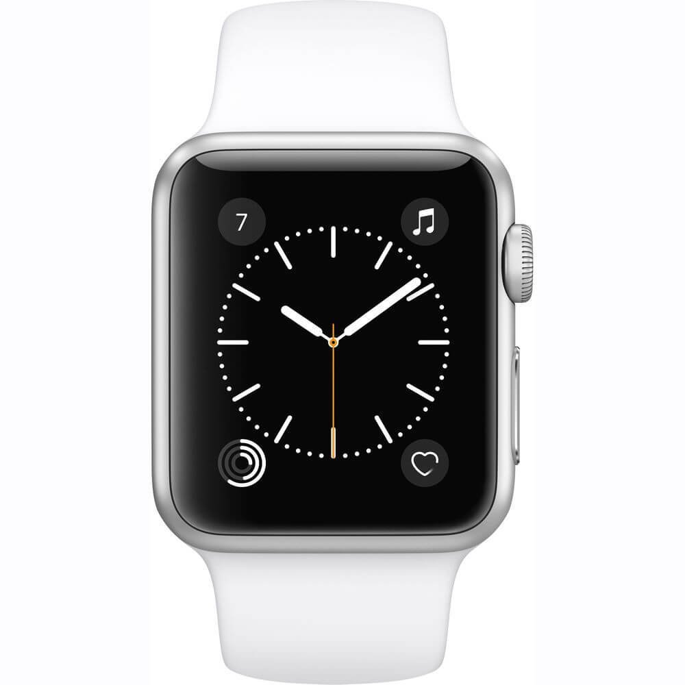 Apple Watch Series 1 38mm Smartwatch (Silver Aluminum Case, White Sport ...