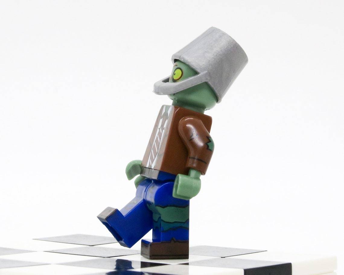 Plants vs Zombies Buckethead Zombie Minifigures Accessories - Building ...