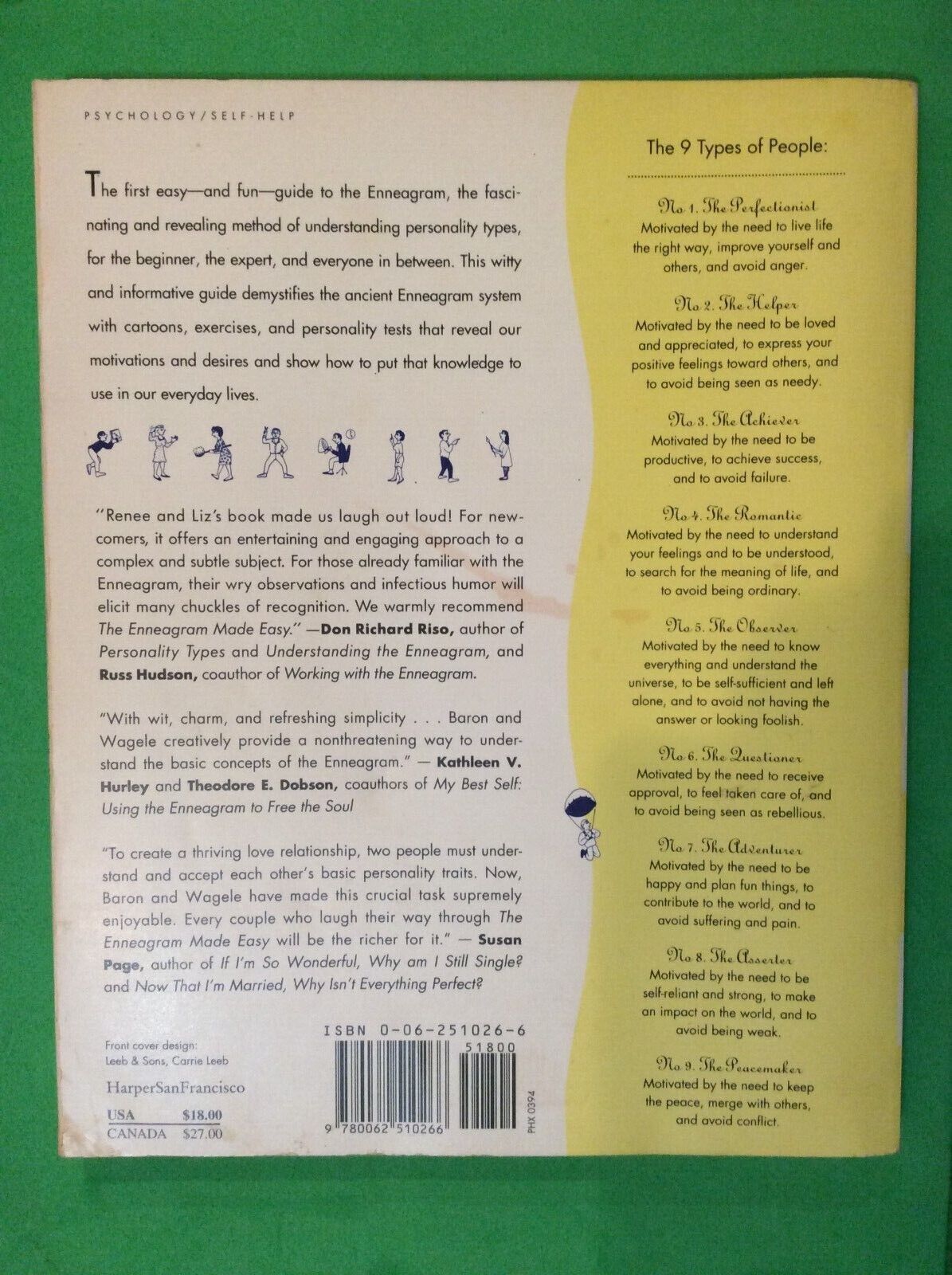 THE ENNEAGRAM MADE EASY by RENEE BARON - SOFTCOVER - THE 9 TYPES OF ...