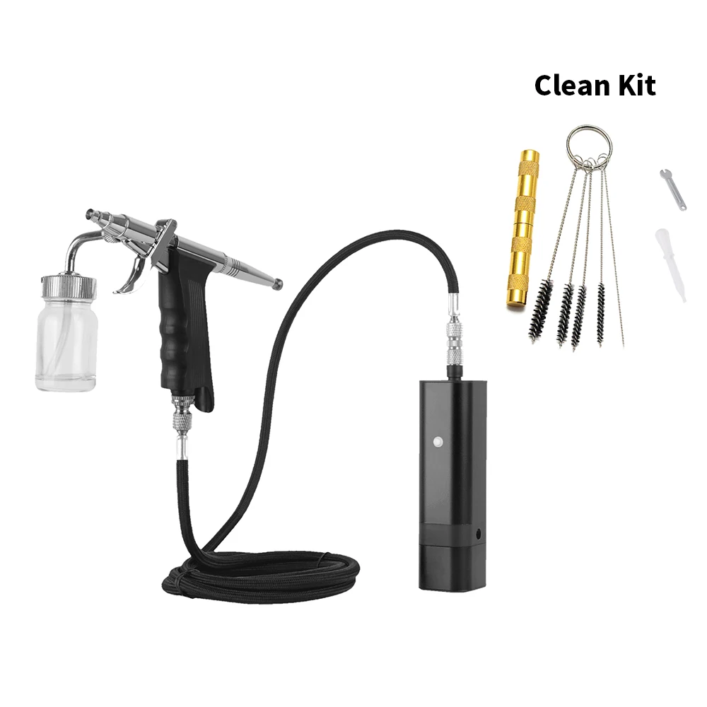 Rechargeable Airbrush Kit with Siphon Trigger Type Spray for Art Model ...