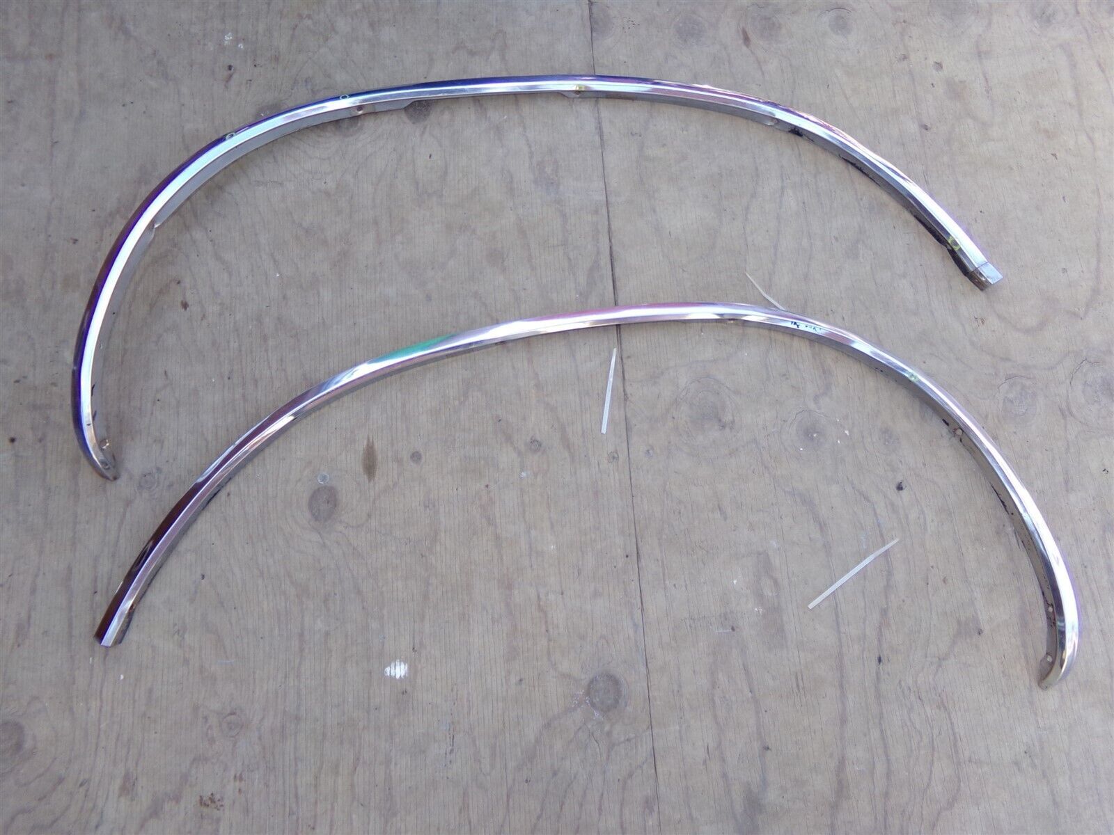 1966 Chrysler New Yorker Front Fender Wheel Well Trim OEM Pair - Body ...