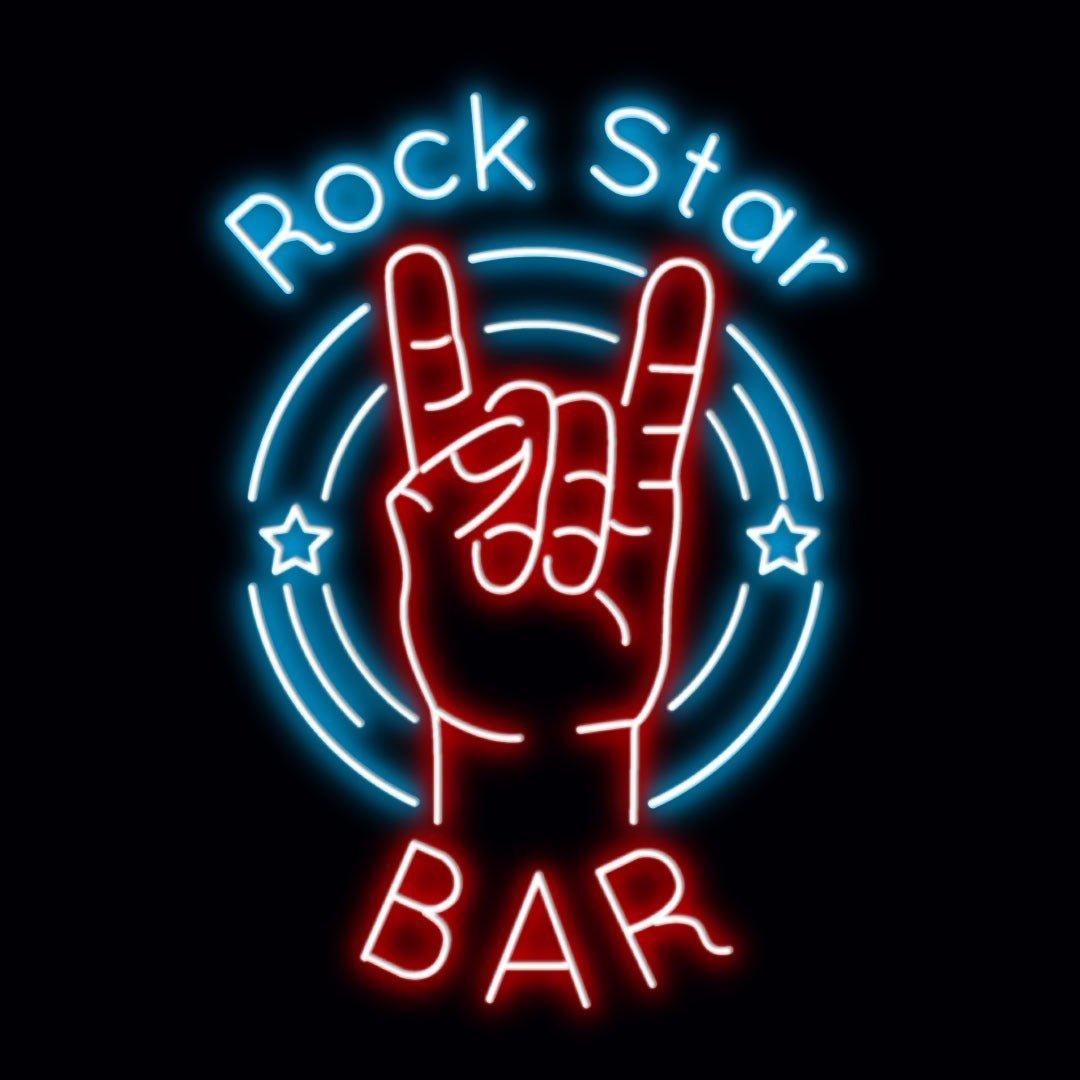 Led Neon Sign, 600mm X 500mm - Rockstar Bar and similar items